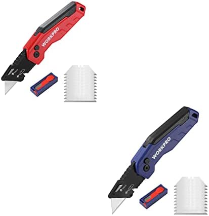 WORKPRO 2-Pack Utility Knife, Quick Change Box Cutter, Razor Knife for ...