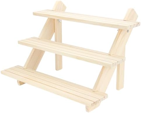 Amazon.com: Gonice 3 Tier Wooden Display Riser, Tiered Earring Display ...