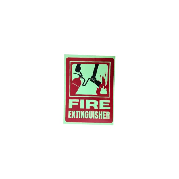 Fire Extinguisher Night Glow Sign - Fire Safety (Size: 22cms X 15cms ...