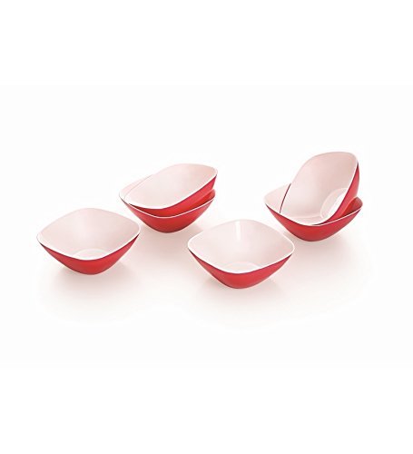 Cello Ceramica Serving Bowl, Set of 6, Red : Amazon.in: Home & Kitchen