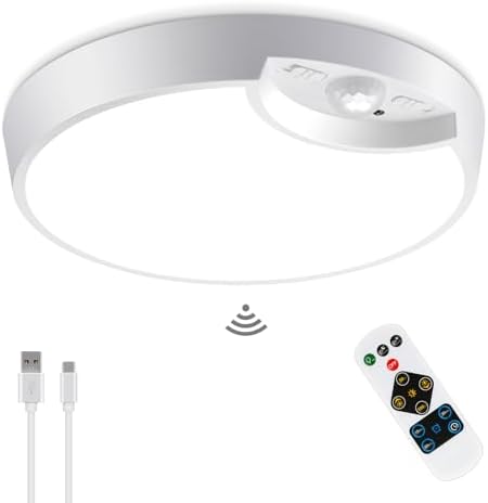 ANOTEK 7.4inch Rechargeable Motion Sensor Light with Remote Wireless ...