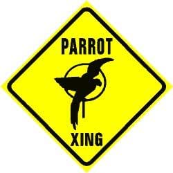 Amazon.com: Texsign Parrot Crossing Sign * Street Bird pet Zoo : Home ...