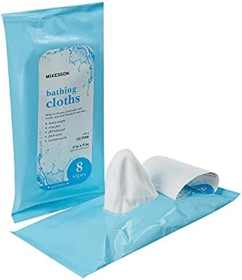 Amazon.com: McKesson Bathing Cloth with Aloe & Vitamin E [8 Wipes] No ...