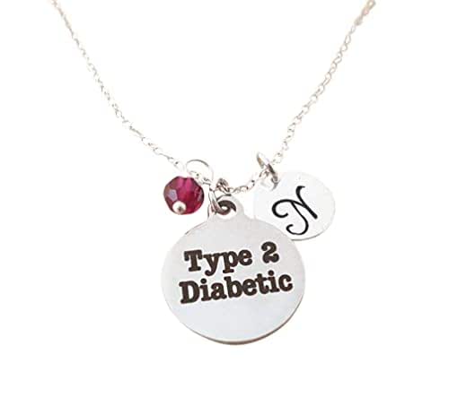 Amazon.com: Type 2 Diabetes Charm - Medical Necklace - Personalized ...