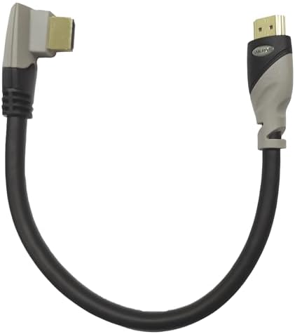 CABLESETC HDMI 2.0 Male to Male 90 degree Right Angled Cable, 4K, Gold ...
