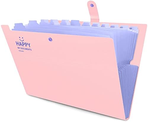 Expanding File Folder, HAISSKY A4 Letter Paper Pockets Accordion ...