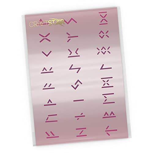 Buy Runic Alphabet Stencil Set - 24 Rune Symbols - 3cm Tall - Reusable ...