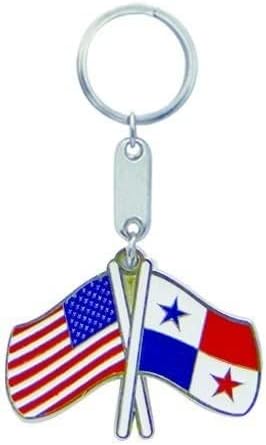 Amazon.com: Keychain USA-PANAMA FLAGS : Clothing, Shoes & Jewelry