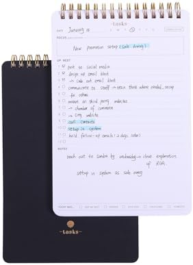 Amazon.com : Focused To Do List Notebook For Work With 54 Sheets-A5 ...