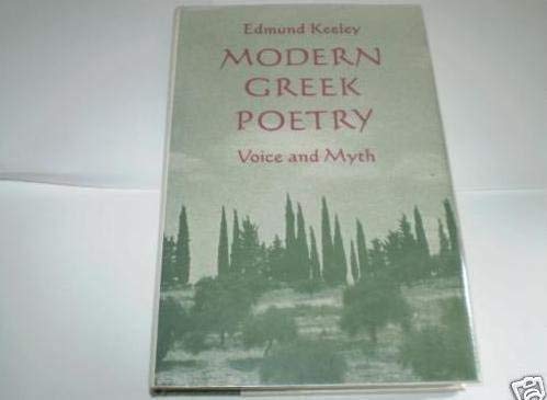 Amazon.com: Modern Greek Poetry: Voice and Myth: 9780691065861: Keeley ...