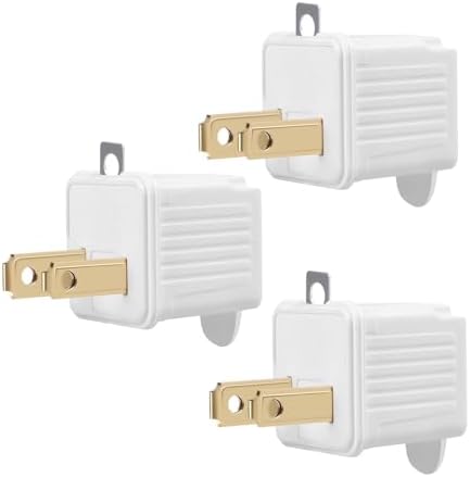 TENINYU Grounded Adapter 3-Prong to 2-Prong Outlet Converter - 3 Pin to ...