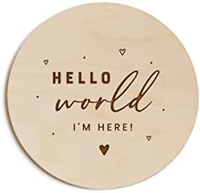 Amazon.com: The Cotton & Canvas Co. Hello World I'm Here Newborn Baby ...