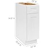 Amazon.com: ONESTOCK 12-Inch Kitchen Base Cabinet with Drawer, White ...