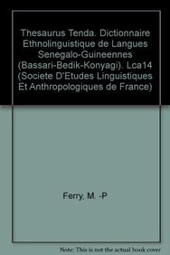 Thesaurus Tenda. Dictionnaire... book by M.P. Ferry