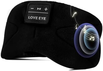 Amazon.com: LC-dolida Sleep Mask with Bluetooth Headphones, Ice Silk ...