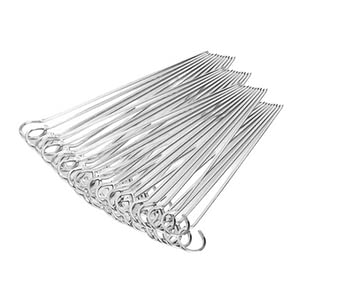 Dynore Stainless Steel Barbeque Rods/Skewers 10 inch for Grilling ...