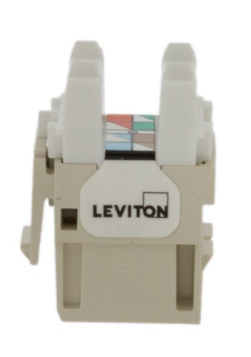 Leviton 61110-RT6 eXtreme 6+ QuickPort Connector, CAT 6, Light Almond ...