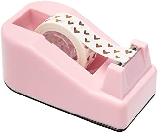 Amazon.com : Desktop Tape Dispenser Macaron Pink Tape Dispenser Cute ...