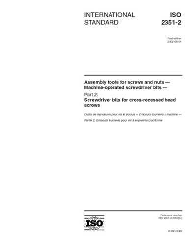 ISO 2351-2:2002, Assembly tools for screws and nuts - Machine-operated ...