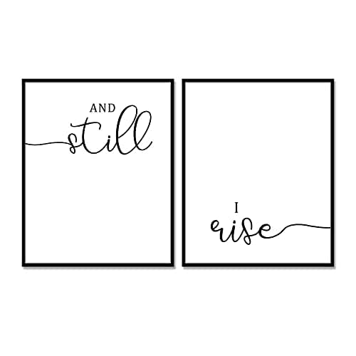 Amazon.com: And Still I Rise Print Quote Motivational Wall Decor ...