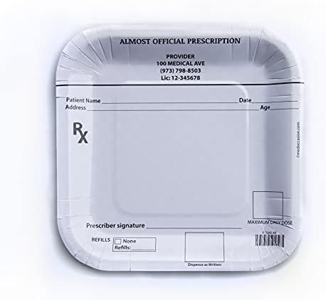 Amazon.com: Doctor Nurse Pharmacist Party Paper Plates, Prescription ...