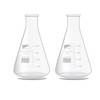 OCTA Scientific Borosilicate Glass Conical Flask with Graduation Marks ...