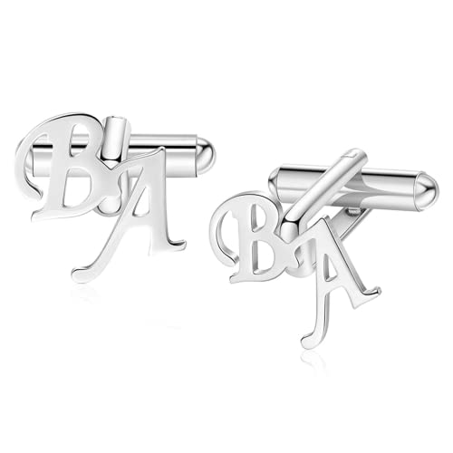 Amazon.com: Personalized-Cufflinks-for-Men Custom Name Letter Cufflinks ...