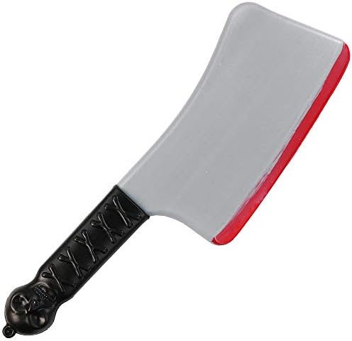 Amazon.com: Skeleteen Bloody Butcher Knife Costume- Fake Cleaver Weapon ...