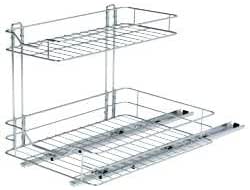Premium Quality Stainless Steel 2 Shelf Sliding Kitchen Storage Rack ...