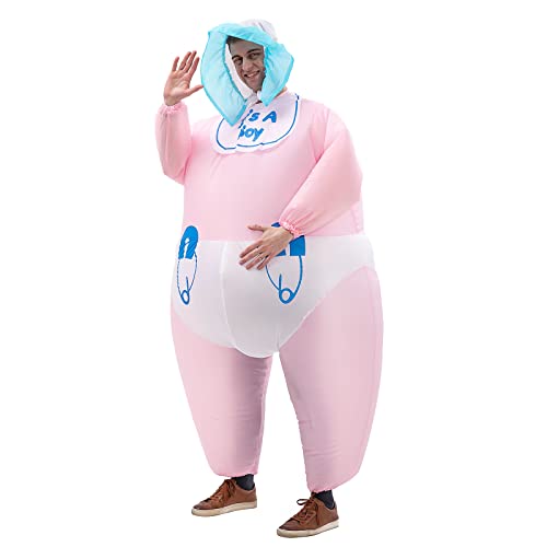 Arokibui Pink Inflatable Baby Costume Funny Boys Giant Blow up Costume ...