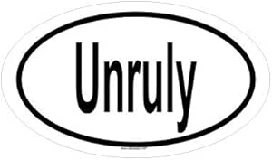 Amazon.com: Oval Decals, Unruly Vinyl Car Sticker, 30-by-30 inches ...