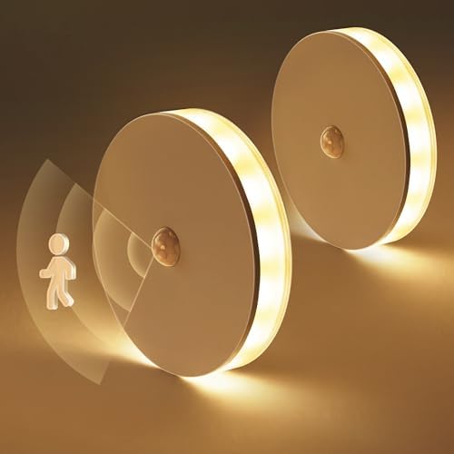 L LOHAS LED Motion Sensor Night Light,[2 Pack] Rechargeable Battery ...