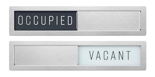 Vacant Occupied Sign for Bathroom Door | Stainless Steel - Import It All