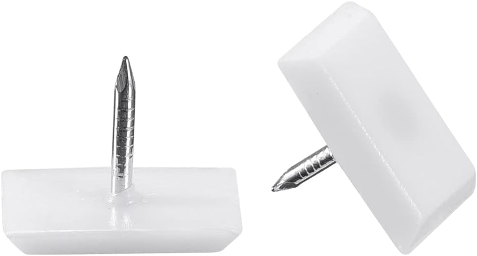 Uxcell Furniture Feet Nail Plastic Glide Nails Square Chair Table ...