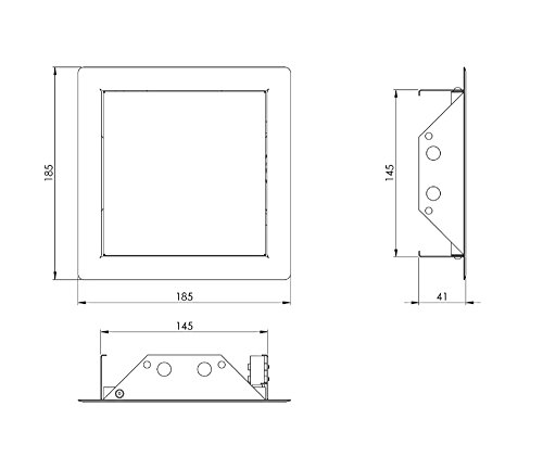 150x150mm / 6×6 inch Metal Inspection Flap with Snap Lock – Anthracite ...