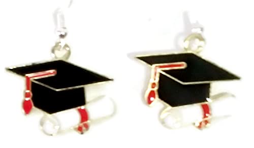 Amazon.com: GRADUATION CAP And DIPLOMA Wire Earrings Jewelry Set ...