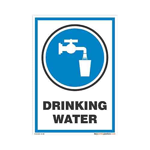 buysafetyposters.com - Drinking Water Display Sign In English - PVC ...