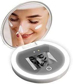 Amazon.com - Travel Makeup Mirror with Camera for Sunscreen Test, 2X ...
