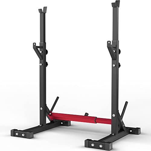 Snapklik.com : Holleyweb Squat Rack Stand Adjustable Barbell Stand Rack ...