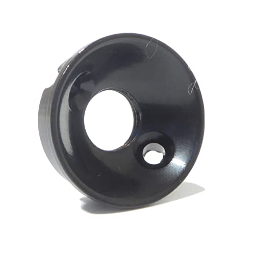 Electric guitar input jack socket plate in black round telecaster ...