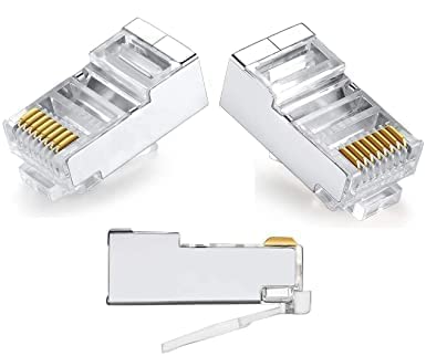 MaK WOrLD® RJ45 STP Connector Cat6, Cat6 A, Shielded 8P8C Ethernet ...