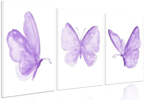 Amazon.com: SUPERDANT Set of 6 Watercolor Butterfly Wall Art Prints ...