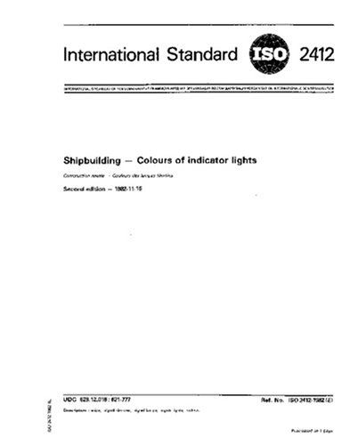 ISO 2412:1982, Shipbuilding - Colours of indicator lights | Amazon.com.br