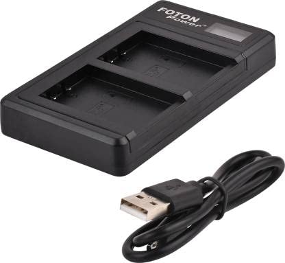 FOTON POWER LP-E17 USB Dual LED Display 2 Slot Lion Battery Charger ...