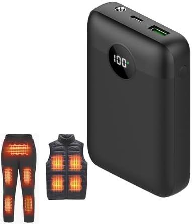 7.4V/5V Heated Vest Battery Pack,10000mAh Battery Pack for Heated ...