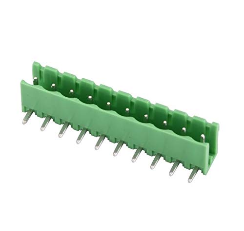 10 Pin Right Angle PCB Mount Male Terminal Block Connector 5.08mm Pitch ...