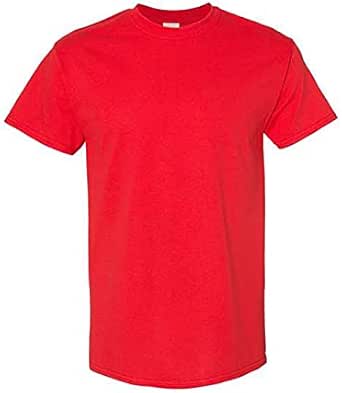 Gildan Heavy Cotton T-Shirt, 5.3 oz G500. Red | Amazon.com