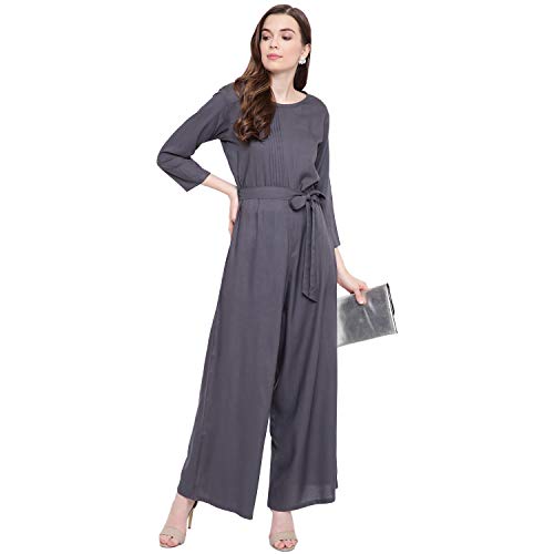 Buy Fabnest Women's Maxi Jumpsuit (19JUN557_XS_Grey_XX-Large) at Amazon.in
