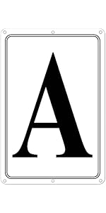 Amazon.com : i-CowFun Premium Aluminum Number Signs 5, Metal 12" X 8 ...