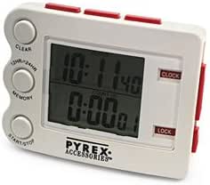 Amazon.com: Robinson Knife Pyrex Dual Digital Clock & Timer: Home & Kitchen